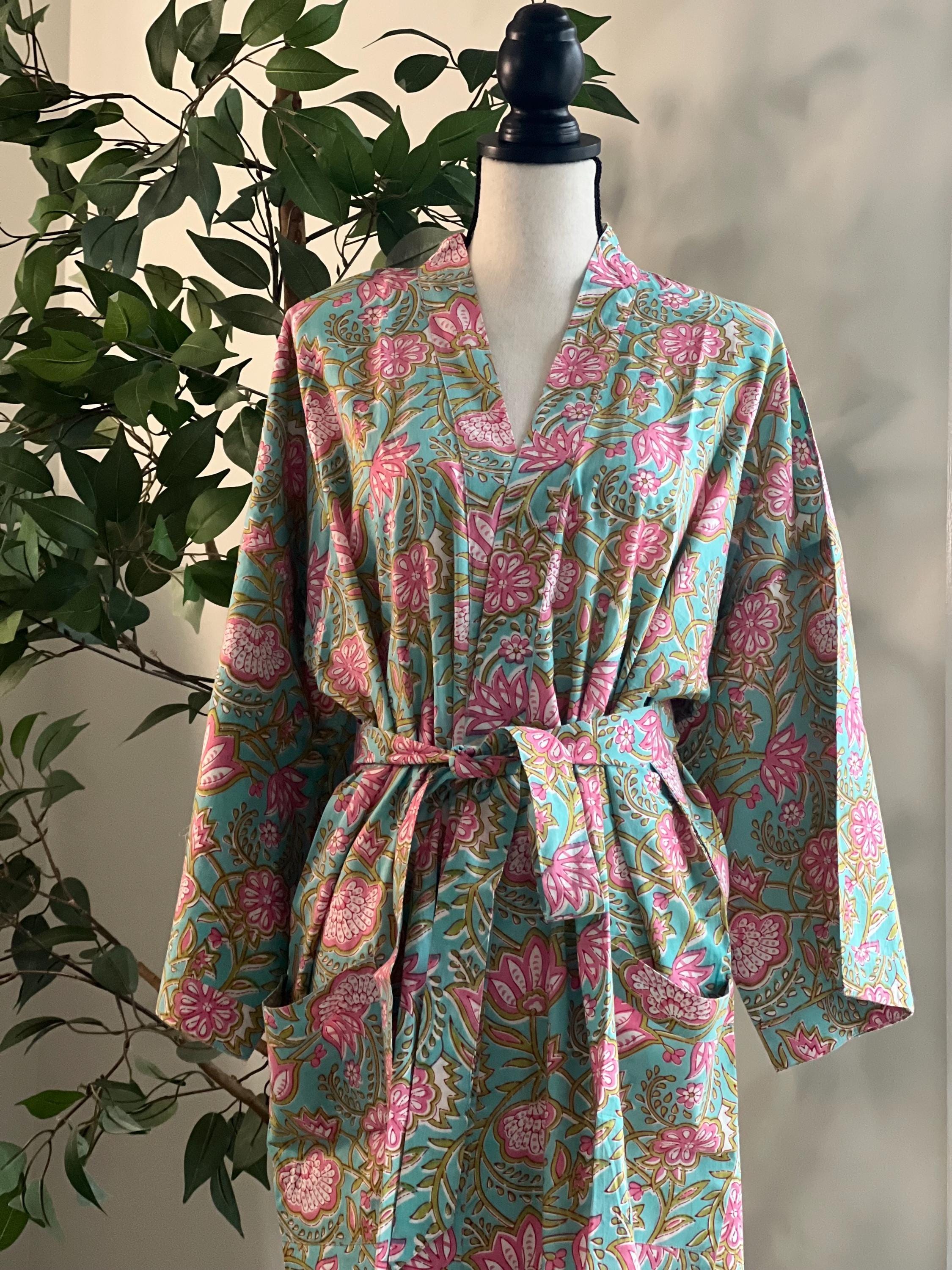 Block Print Robes | Handmade Cotton Robes Everyday Luxury – Soulfuliving